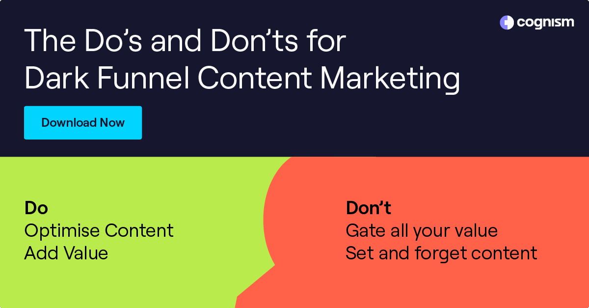 Thank you: Dark Funnel Content Marketing Cheat Sheet